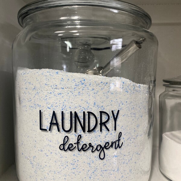 Laundry Room Labels - Single Vinyl Decal - Custom - Mix and Match - Etsy