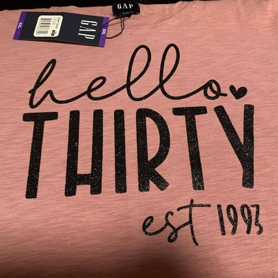 Hello Thirty SVG, PNG, 30th Birthday Svg, 30th Birthday Shirt Svg ...