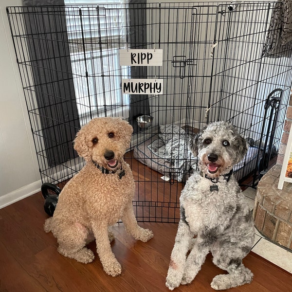 Personalized Pet Crate Sign | Personalized Hanging Crate Tag | Gift for ...
