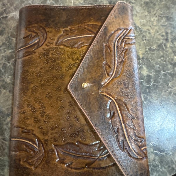 Hand Tooled Leather Bible, Scriptures Cover With Antiqued Finish - Etsy