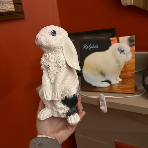 Bunny Statue Unpainted *lop Eared Rabbit Memorial Ready to Paint ...