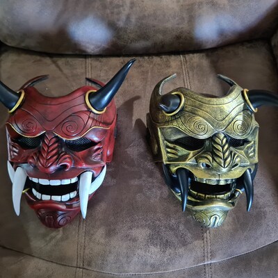 Samurai Assassin Demon Oni BB Gun Airsoft Mask, Halloween Costume ...