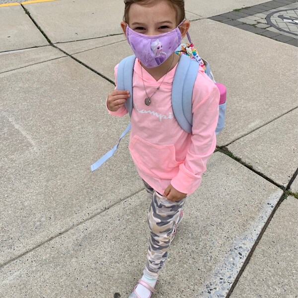 Age 3-8 Elsa Frozen Filter Included 3 Layer Adjustable Cotton Mask ...