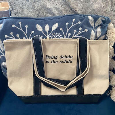 Custom Boat Tote Bag Canvas Tote Bag Custom Text Tote Gift for Her ...