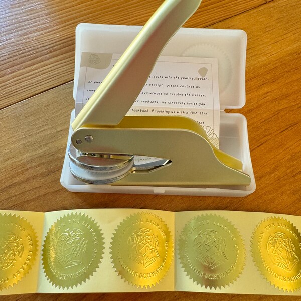 Personalized Book Embosser/from the Library of / Book Embosser/custom ...