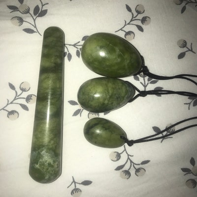 Rose Quartz Yoni Egg Set With Massage Stick Healing Stones for - Etsy