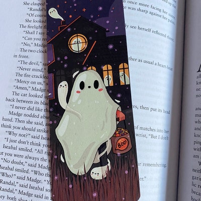 Halloween Ghost Bookmark Spooky Cute Haunted Autumn Aesthetic ...