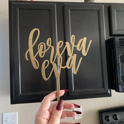 Foreva Eva Wedding Cake Topper, 6.5w Inches VERSION 2, Forever Topper ...