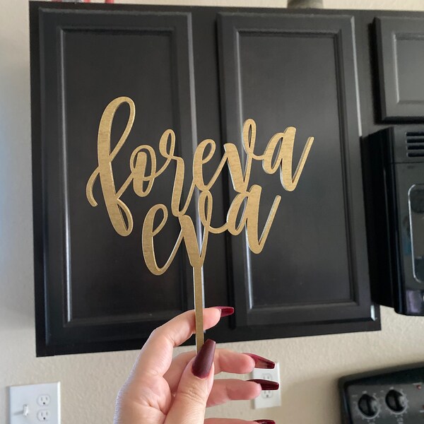 Foreva Eva Wedding Cake Topper, 6.5"w Inches - VERSION 2, Forever ...
