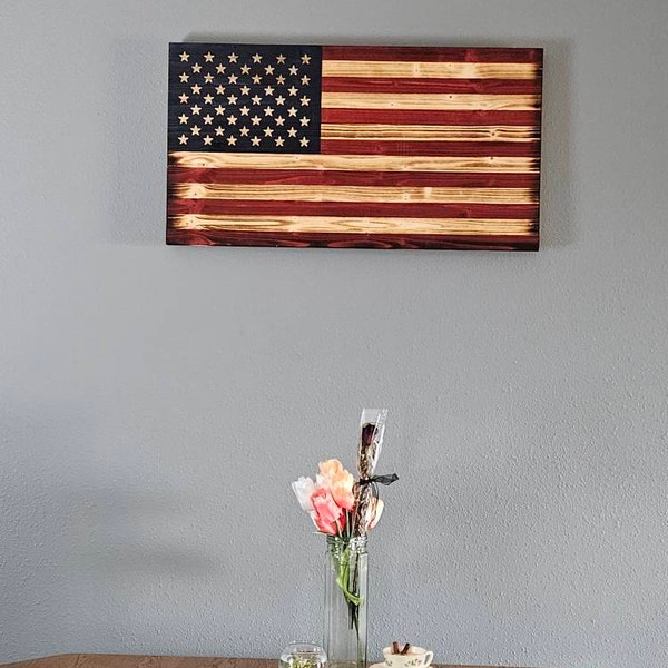 Wood American Flag, Rustic Flag, Wood Flag, Rustic Wall Decor, Wood ...