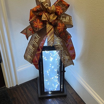 Fall Bow, Happy Fall Yall Bow, Pumpkin Bow, Leaf Bow, Orange Bow, Fall ...