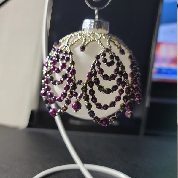 Easy Beaded Ornament Dripping With Swarovski Bicones or Czech Fire ...