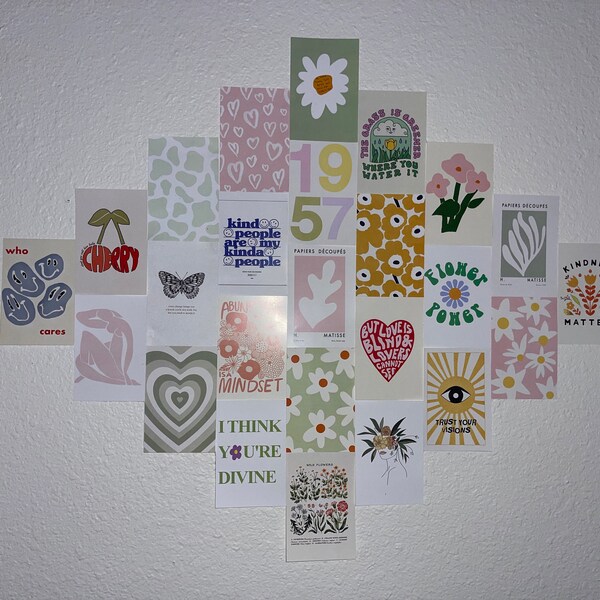 50pcs Grunge Pinterest Stickers, Downtown Girl Aesthetic, Dorm Room ...