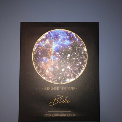 Star Map Custom Poster Astrological Star Chart Romantic - Etsy