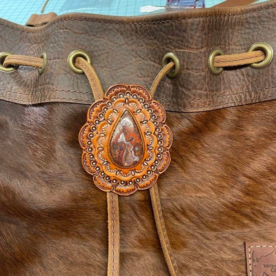 Beautifully Handtooled Leather Conchos With Gemstones Saddle - Etsy