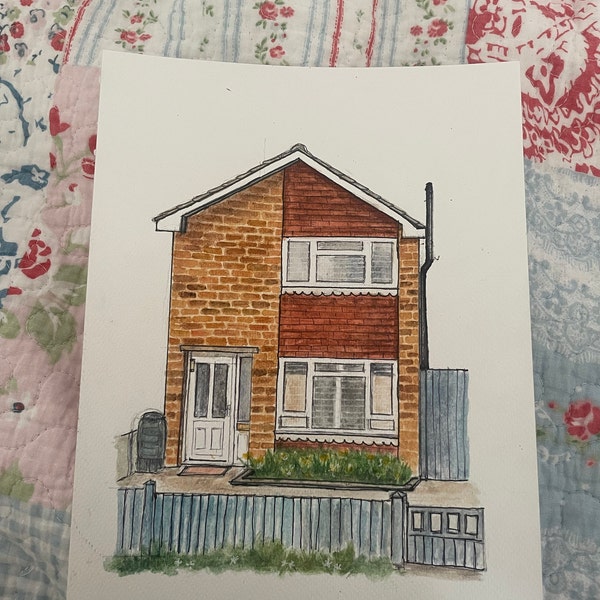 A5 Custom Personalised Watercolour Shop Front Portraits, Store Fronts ...