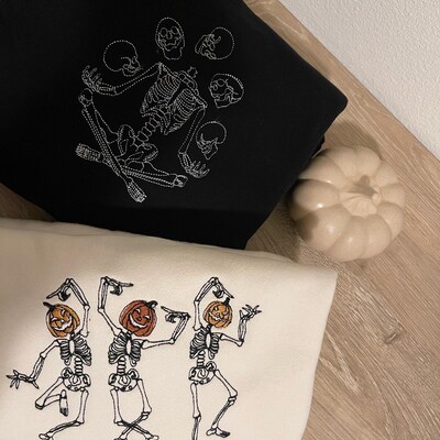 Skeleton Embroidery Design, Halloween Skeleton Meditating Embroidery ...