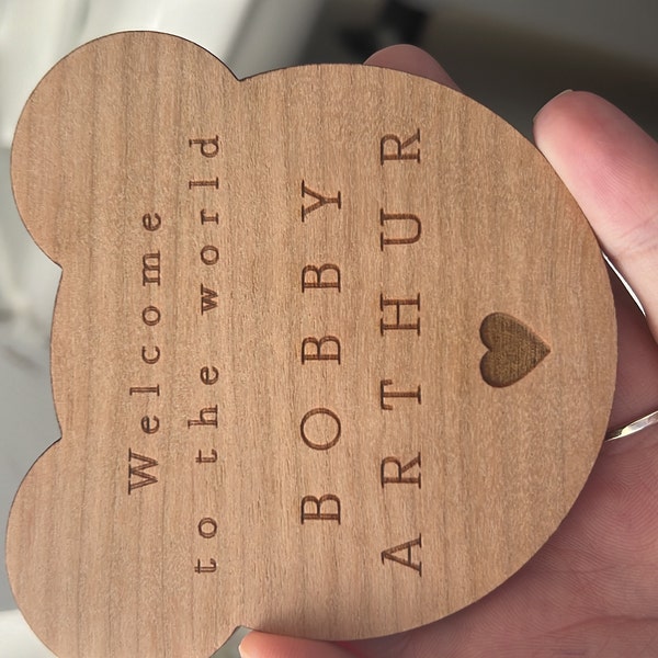 Welcome to the World Sign Personalised Baby Arrival Sign Teddy Bear ...