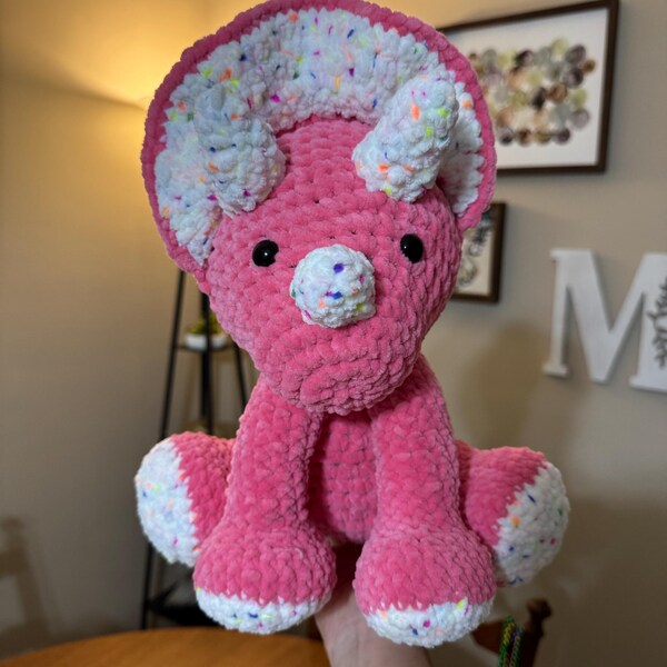 Crochet Green Triceratops Dinosaur - Etsy