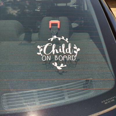 Kids on Board Decal, Family Safety Bumper Sticker, Baby Shower Gift ...
