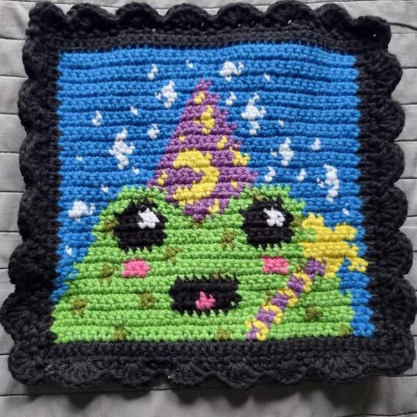 Cute Heart Butterfly Y2K Crochet Tapestry Pattern - Crocheted Gift ...
