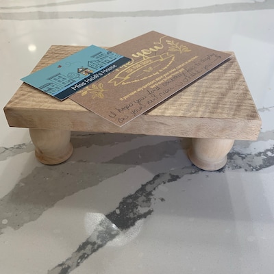 WOOD RISERS White Washed Farmhouse Rustic Tiered Tray Decor Rae Dunn ...