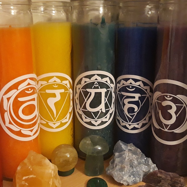 7 Chakra Symbol Decals - Set of 7 Chakra - Chakra Wall Decals - Vinyl ...