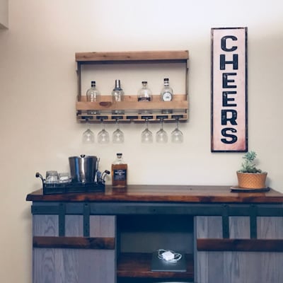 Handcrafted Vintage CHEERS Sign Aluminum Sign 36 X 10 Horizontal OR ...