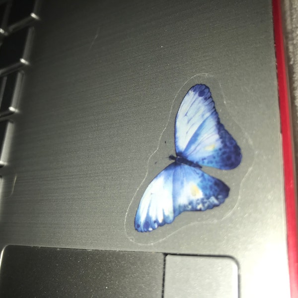 40 Clear Blue Translucent Butterfly Stickers - Clear Blue Butterfly ...