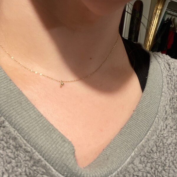 14K Gold Cursive Initial Necklace / Sideway Initial Necklace ...