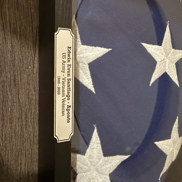 Custom Name Plate/name Tag for Military Veteran Burial Flag Case ...