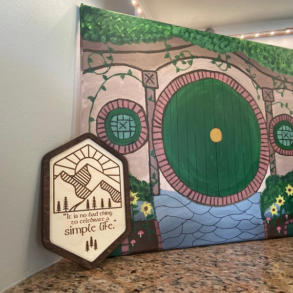 It is No Bad Thing to Celebrate A Simple Life | Wood Engraved Sign ...