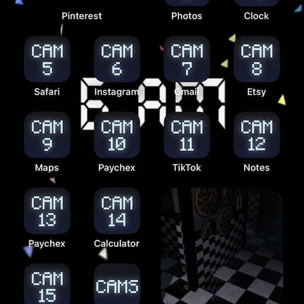 FNAF App Icons | CAM Buttons Pack for iPhone & Android | 21 Digital ...