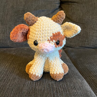 Amigurumi Cow Pattern, Plush Pattern, Stuffed Cow Toy, Cow, Crochet Cow ...
