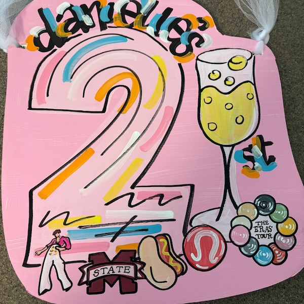 21st Birthday Sign | Hand Painted | Customizable - Etsy
