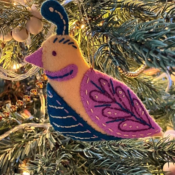 Partridge & Pear PDF Pattern for a Hand Sewn Wool Felt Christmas ...