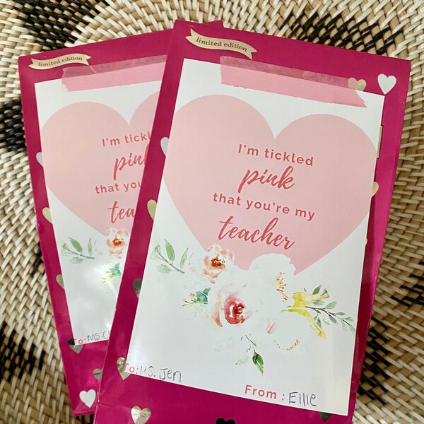 INSTANT PRINTABLE Teacher Valentine Card, Friend Valentine Card ...