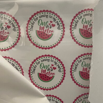 Personalized One in A Melon Stickers Watermelon Birthday - Etsy