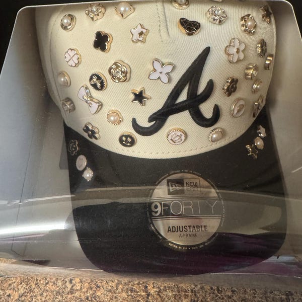Charm Embellished New Era Adjustable Caps, Custom Blinged Out Hat ...