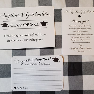 Sign for Graduation Party Wishing Tree Tags / 5x7 Sign / Instruction ...