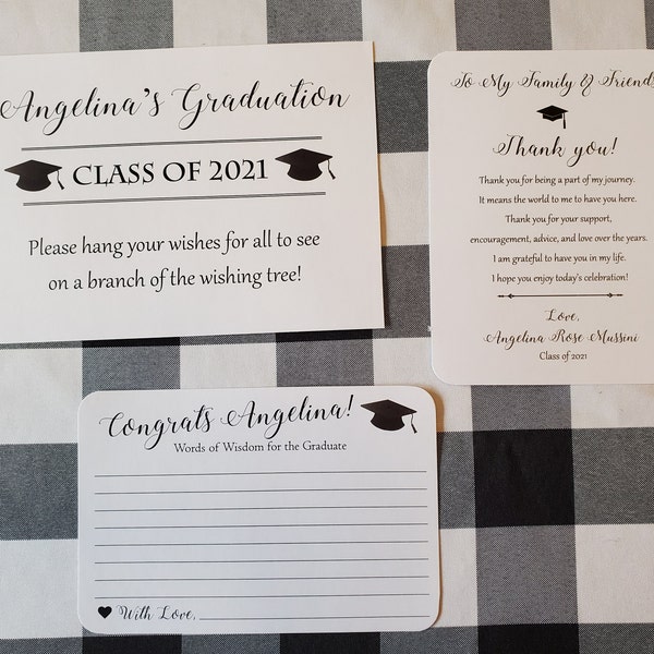 Sign for Graduation Party Wishing Tree Tags / 5x7 Sign / Instruction ...
