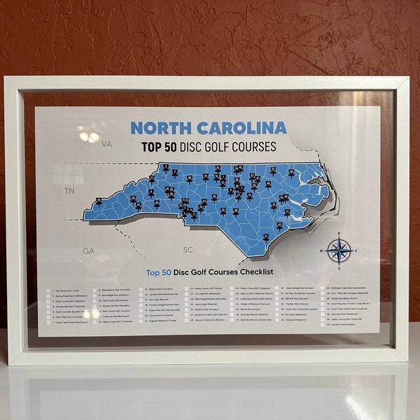 Ohio Golf Top 50 Courses Map - Etsy