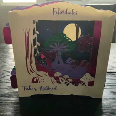 Fairy Tale Tinker Popup Card Template, Greeting Cards Light Box Svg ...