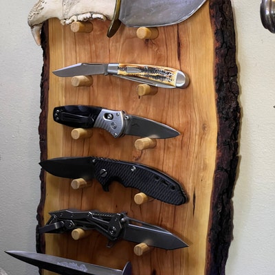 Knife Display,butcher Block Knife Display,wood Knife Holder,kitchen ...