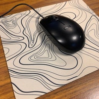 Mouse Pad Contour Line Art Table Mat Cute Mousepad Office Decor Gift ...