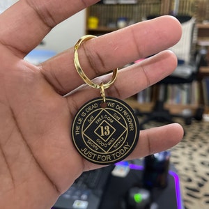Narcotics Anonymous Key Tag, Personalized Brass NA Birthday Key Chain ...