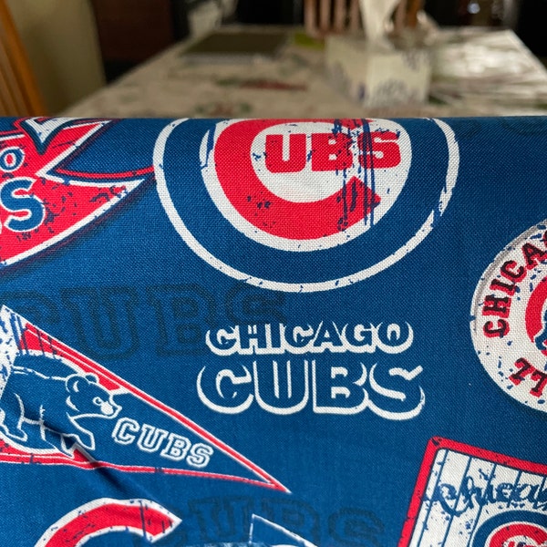Chicago Cubs Retro Pennant 58" Extra Wide, 100% Cotton Fabric, Fat ...