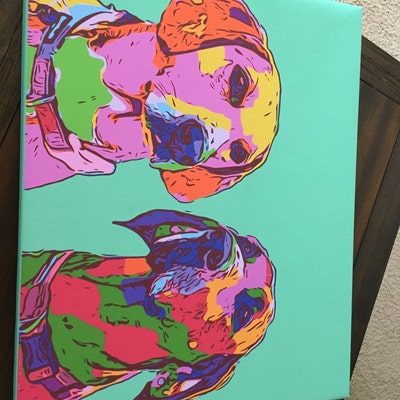 Custom Pet Pop Art Portrait DIGITAL, Hand Drawn Colorful Pop Art ...