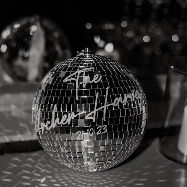 Personalised Disco Ball 20cm - Party & Wedding Decor | Unique Gift ...