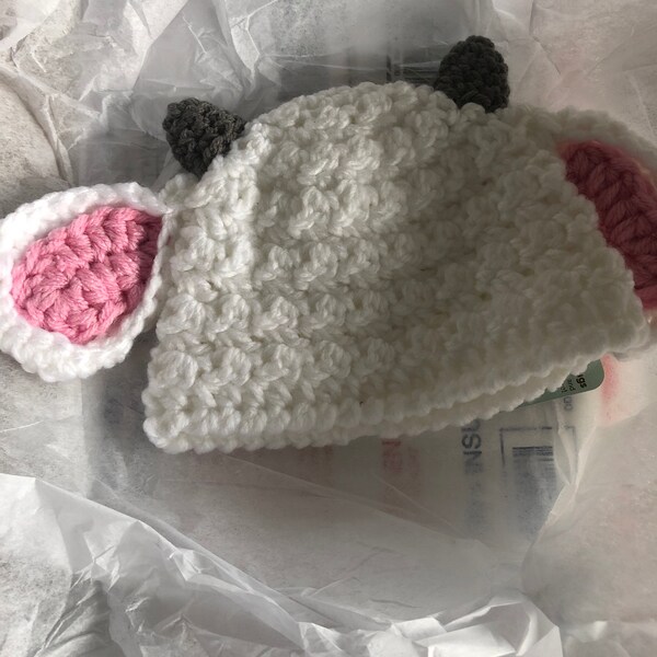 Baby Goat Hat, Billie Goat, Crochet Baby Hat, Photo Props, Baby Shower ...